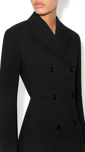 Alaïa Crepe Wool Tailored Coat
