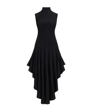 Alaïa Sculpting Asymmetric Hem Dress
