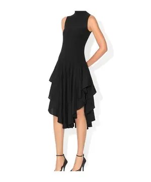 Alaïa Sculpting Asymmetric Hem Dress