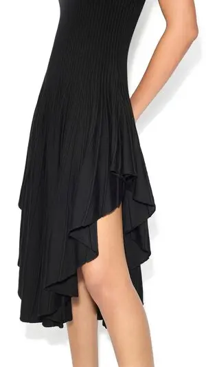 Alaïa Sculpting Asymmetric Hem Dress