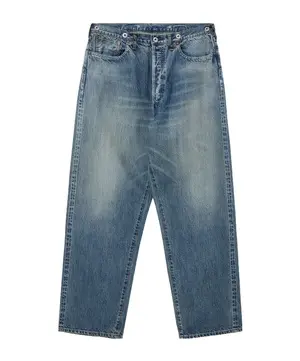 A.PRESSE Washed Wide-leg Jeans - Blue