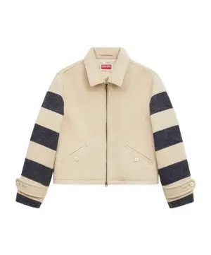 Kenzo Genderless Jacquard Polyamide Wool Blouson Jacket