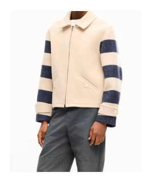 Kenzo Genderless Jacquard Polyamide Wool Blouson Jacket