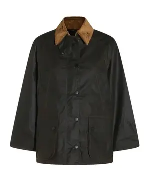 Barbour Corduroycollar Waxed Cotton Field Jacket