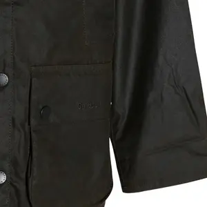 Barbour Corduroycollar Waxed Cotton Field Jacket
