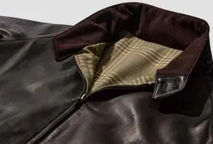 A.PRESSE Leather Driving Jacket