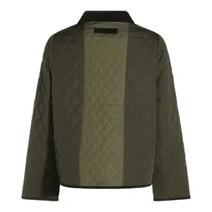 Barbour Corduroycollar Diamondquilted Cropped Jacket