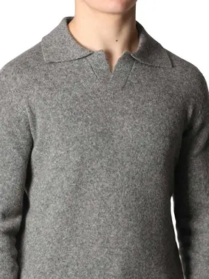 ROBERTO COLLINA Long-sleeve Collared Polo Shirt