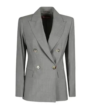 Max Mara Double Breasted Blazer - Dark Grey