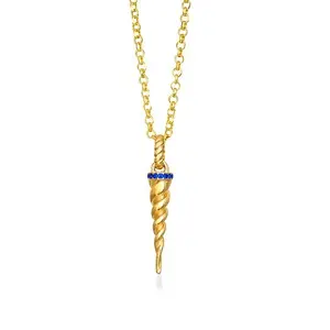 MYRTO KATRAMADOU JEWELLERY Unicorn Horn Necklace - Blue