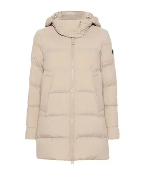Peuterey Logo Patch Zip-up Hooded Down Coat