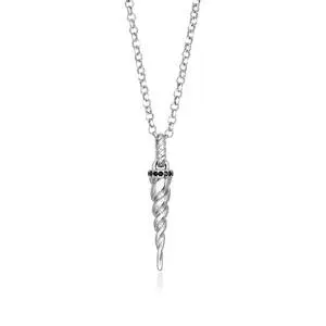MYRTO KATRAMADOU JEWELLERY Unicorn Whisper – Necklace Silver 925 - Black