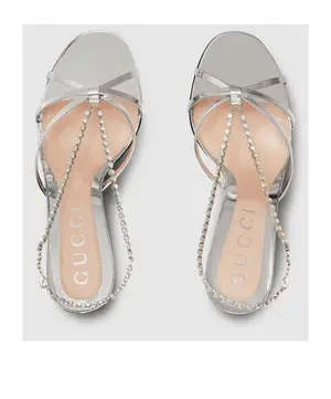 Gucci Embellished Chain Sandals