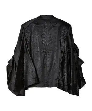 Junya Watanabe Double-breasted Croc-effect Blazer