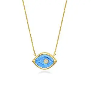 MYRTO KATRAMADOU JEWELLERY Aegean Eye – Topaz Necklace - Blue
