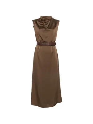 Brunello Cucinelli Belted Midi Dress
