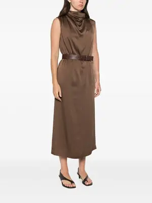 Brunello Cucinelli Belted Midi Dress