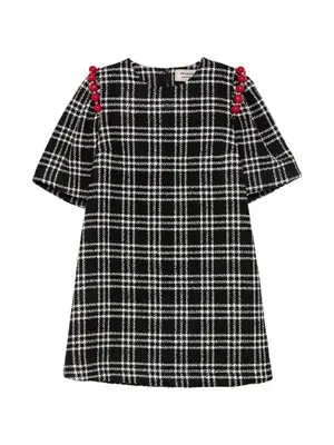 ALESSANDRO ENRIQUEZ Checked Short Dress