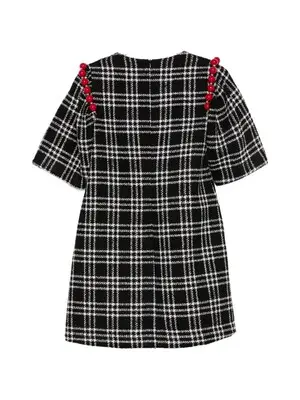 ALESSANDRO ENRIQUEZ Checked Short Dress