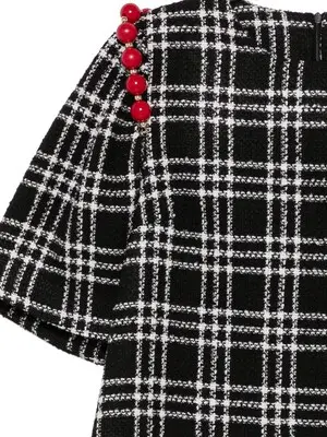 ALESSANDRO ENRIQUEZ Checked Short Dress