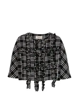 ALESSANDRO ENRIQUEZ Checked Short Jacket