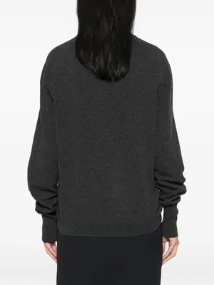 Gucci Cashmere V-neck Sweater With Ribbed Details