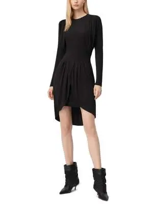 Isabel Marant Étoile Draped Long Sleeve Mini Dress