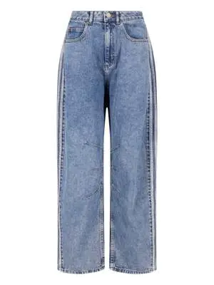 Adidas Wide-leg Jeans With Contrast Stitching