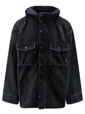 Balenciaga Hooded Denim Utility Jacket