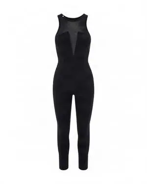 Elisabetta Franchi Sleeveless Mesh Panel Jumpsuit