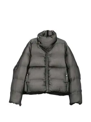Rick Owens Down-padded Stand-up Collar Zip Jacket - Nero
