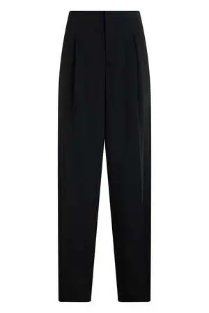 Alberta Ferretti High-fit Pleated Straight-leg Trousers