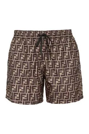 Fendi All-over Logo Swim Shorts For Him