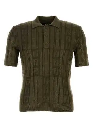 Fendi S Wool Polo Shirt - Green