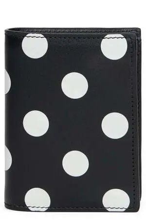 Comme Des Garçons Polka Dot Leather Wallet - Black