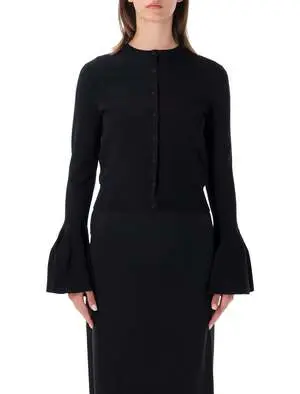Stella McCartney Fitted Button-front Cardigan With Flared Sleeves