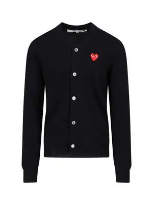 Play Comme Des Garcon Wool Sweater - Black
