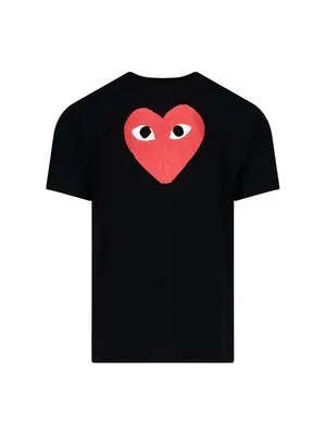 Play Comme Des Garcon Play Heart Logo T-shirt - Black
