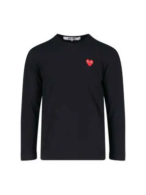 Play Comme Des Garcon Play Heart Logo T-shirt - Black