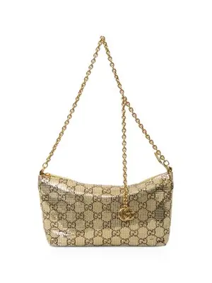 Gucci Gg Monogram Shoulder Bag - Gold