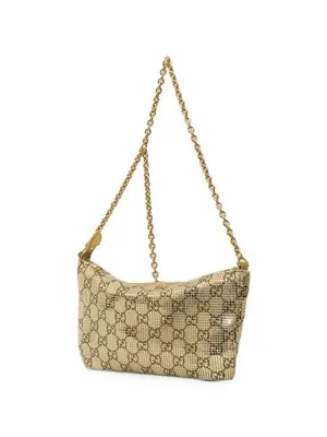 Gucci Gg Monogram Shoulder Bag - Gold