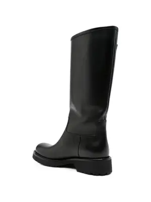Gucci Web Detail Leather Boots