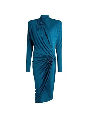 Balmain Draped Midi Dress