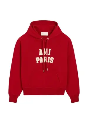 AMI Paris Logo Cotton Hoodie