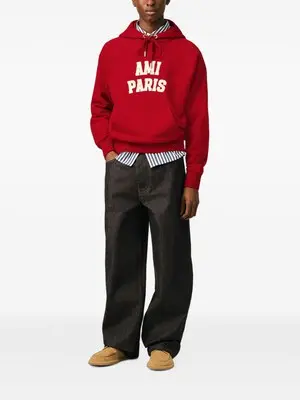 AMI Paris Logo Cotton Hoodie