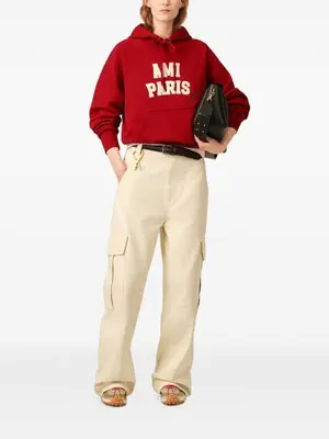 AMI Paris Logo Cotton Hoodie