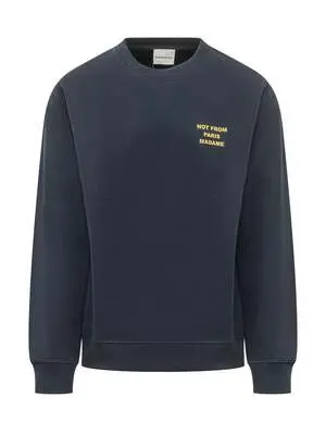 Drole De Monsieur Bold Slogan Sweatshirt - Navy