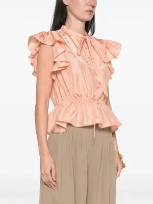 Chloé Silk Rouched Top