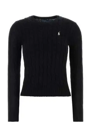 Polo Ralph Lauren Cable Knit Turtleneck Sweater - Black