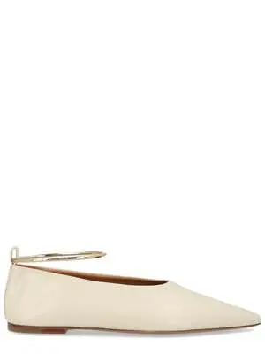 JIL SANDER Leather Pointed-toe Slingback Flats